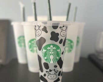 Custom Cow Print Starbucks Cup - Etsy