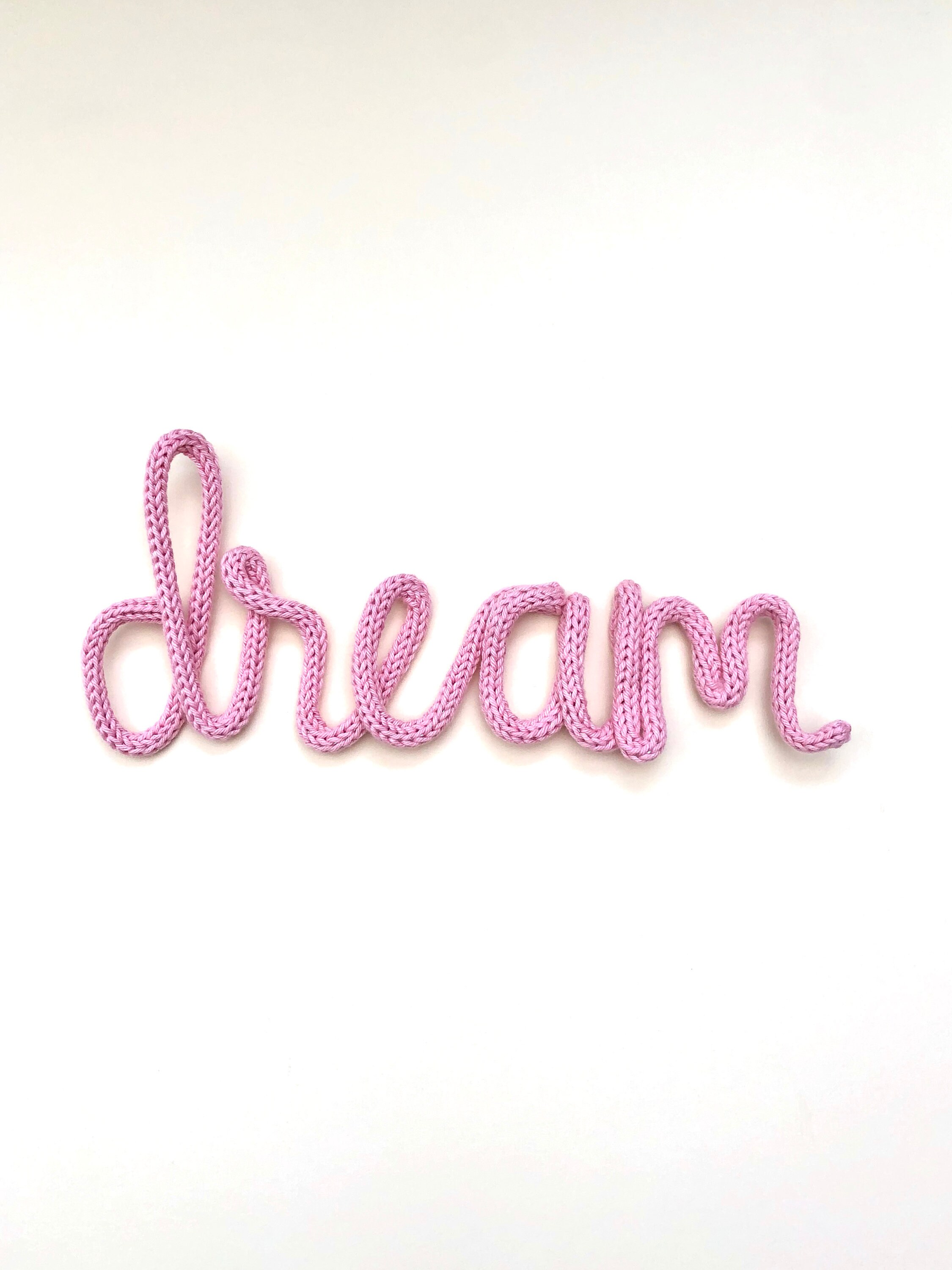 Dream Knitted Wire Word Wall Art Dream Wall Decor Kids - Etsy