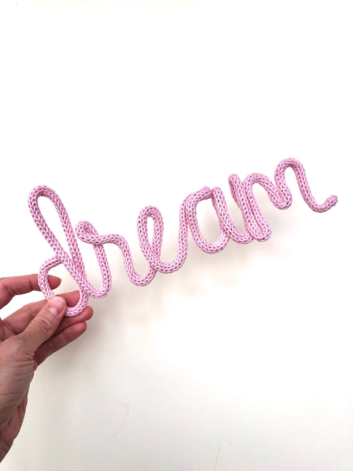 Dream Knitted Wire Word Wall Art Dream Wall Decor Kids | Etsy