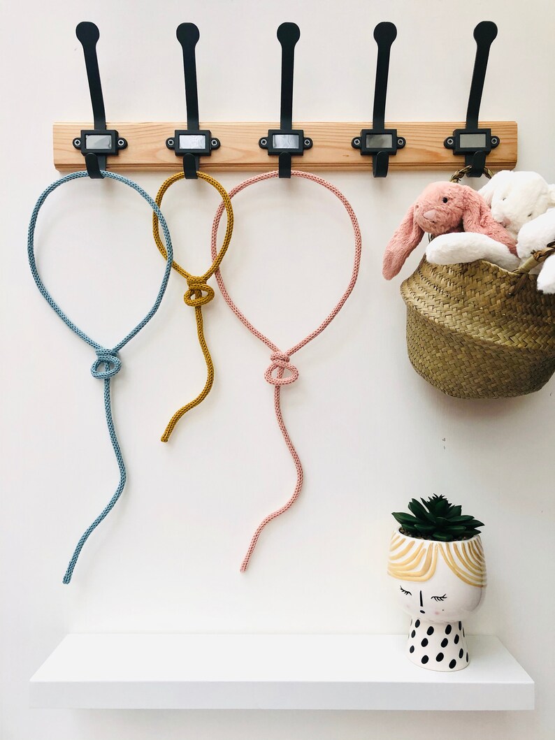 Knitted balloons wire words art Balloon wall decor | Etsy