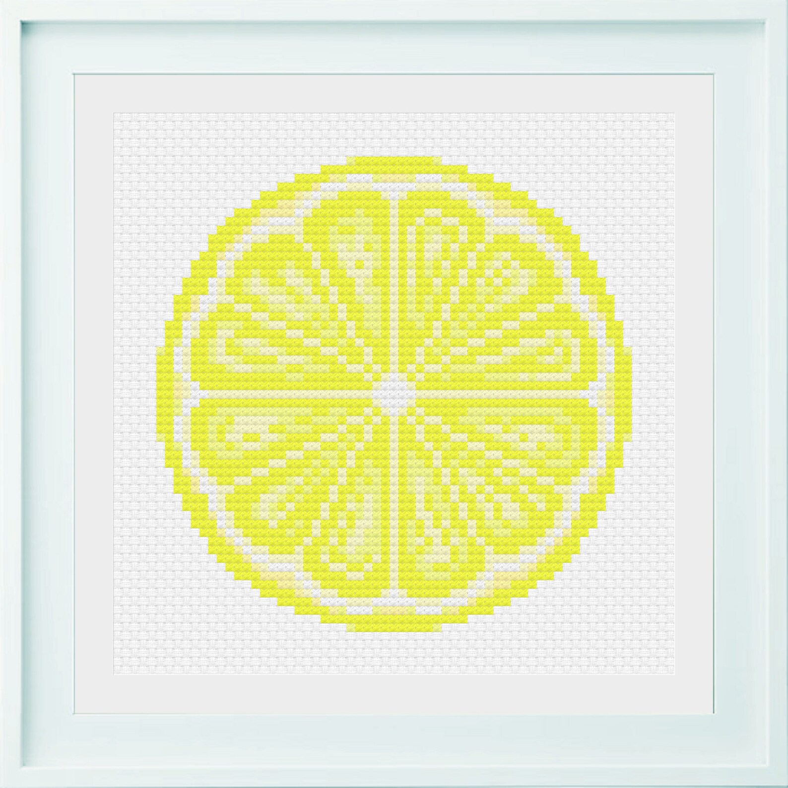 Lemon Slice Cross Stitch PDF Pattern, Citrus Fruit Cross Stitch ...