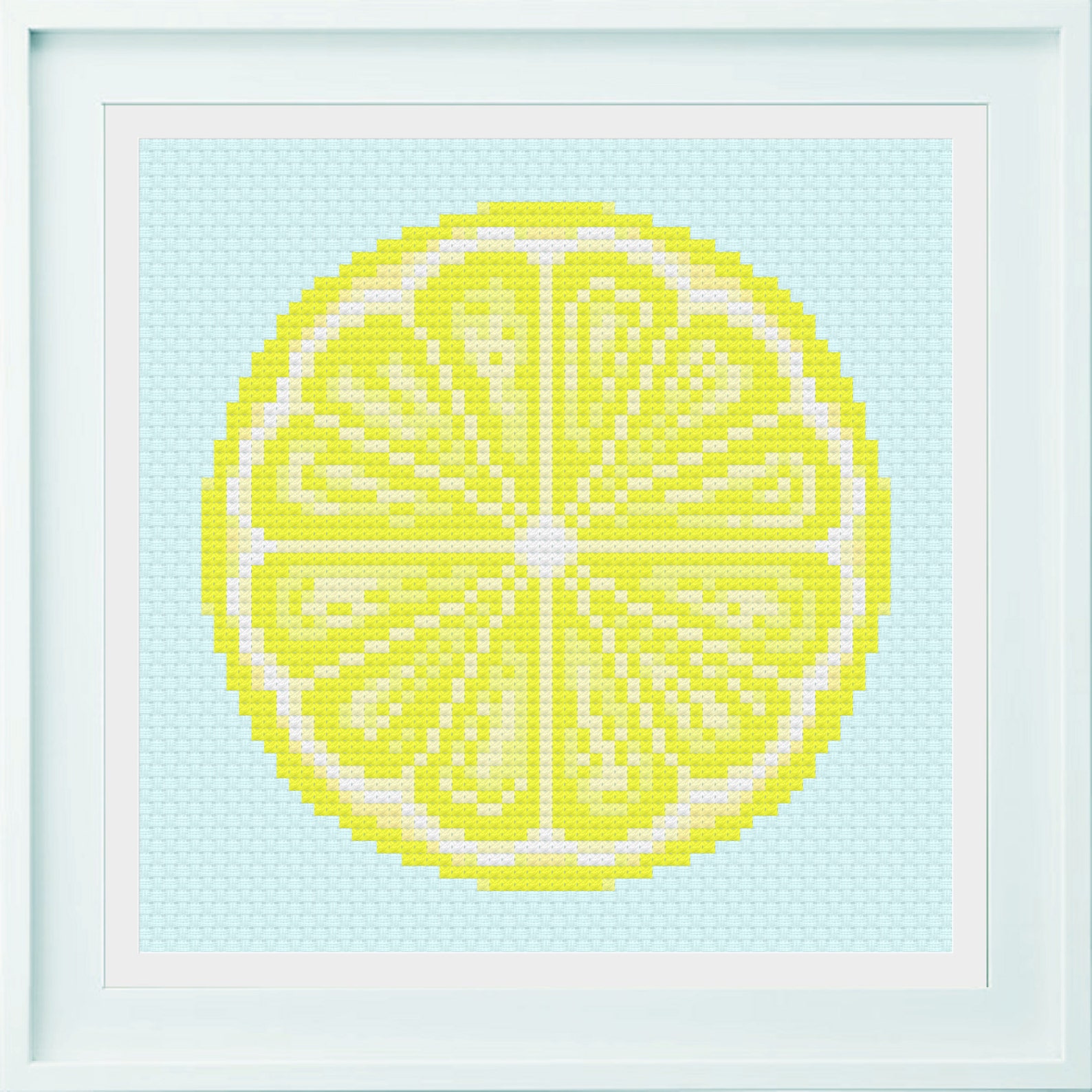 Lemon Slice Cross Stitch PDF Pattern, Citrus Fruit Cross Stitch ...