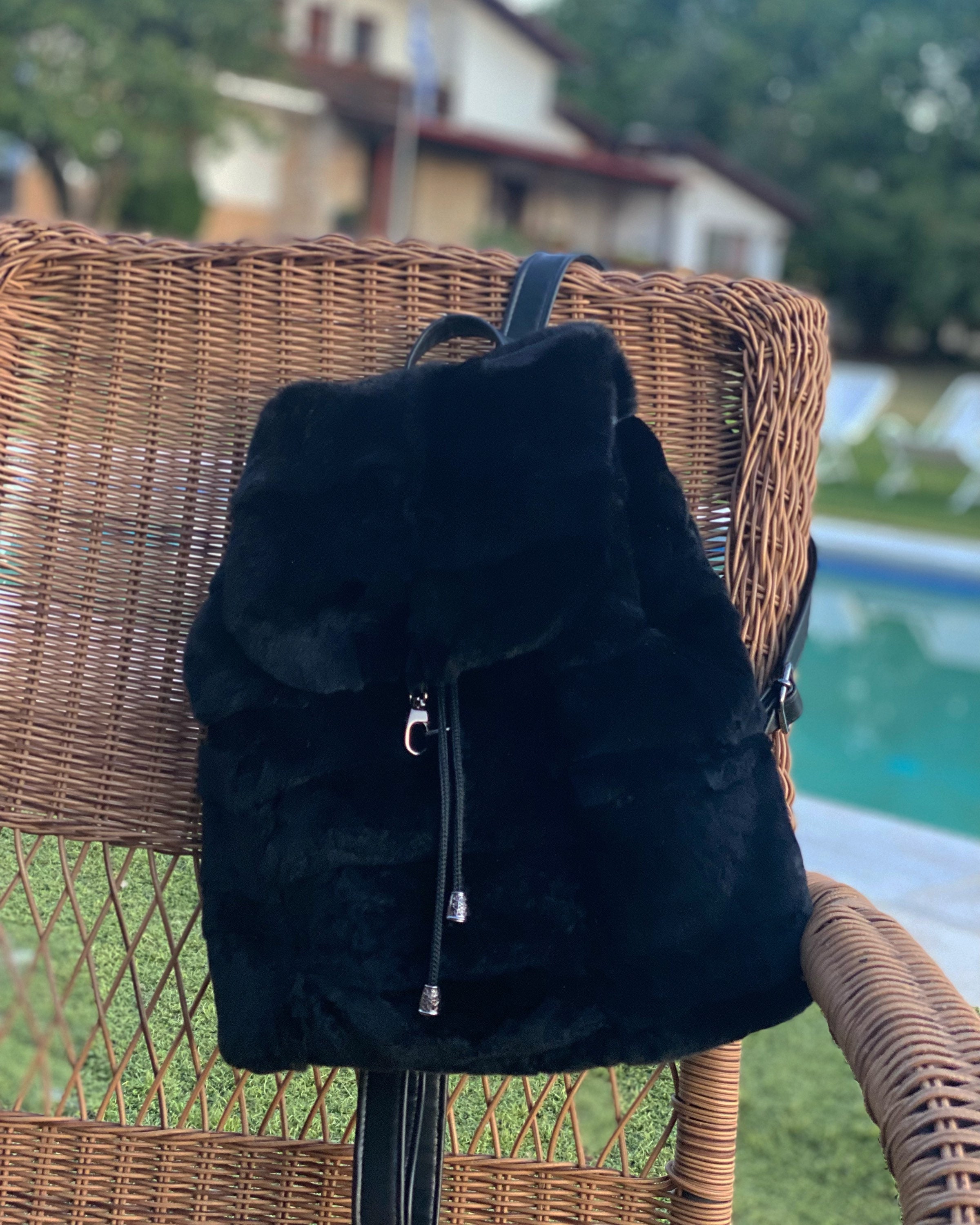 Fur Backpack Fur Backpack Women Bag Real Fur Handmade | Etsy
