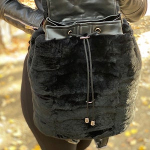 Fur Backpack Fur Backpack Women Bag Real Fur Handmade - Etsy
