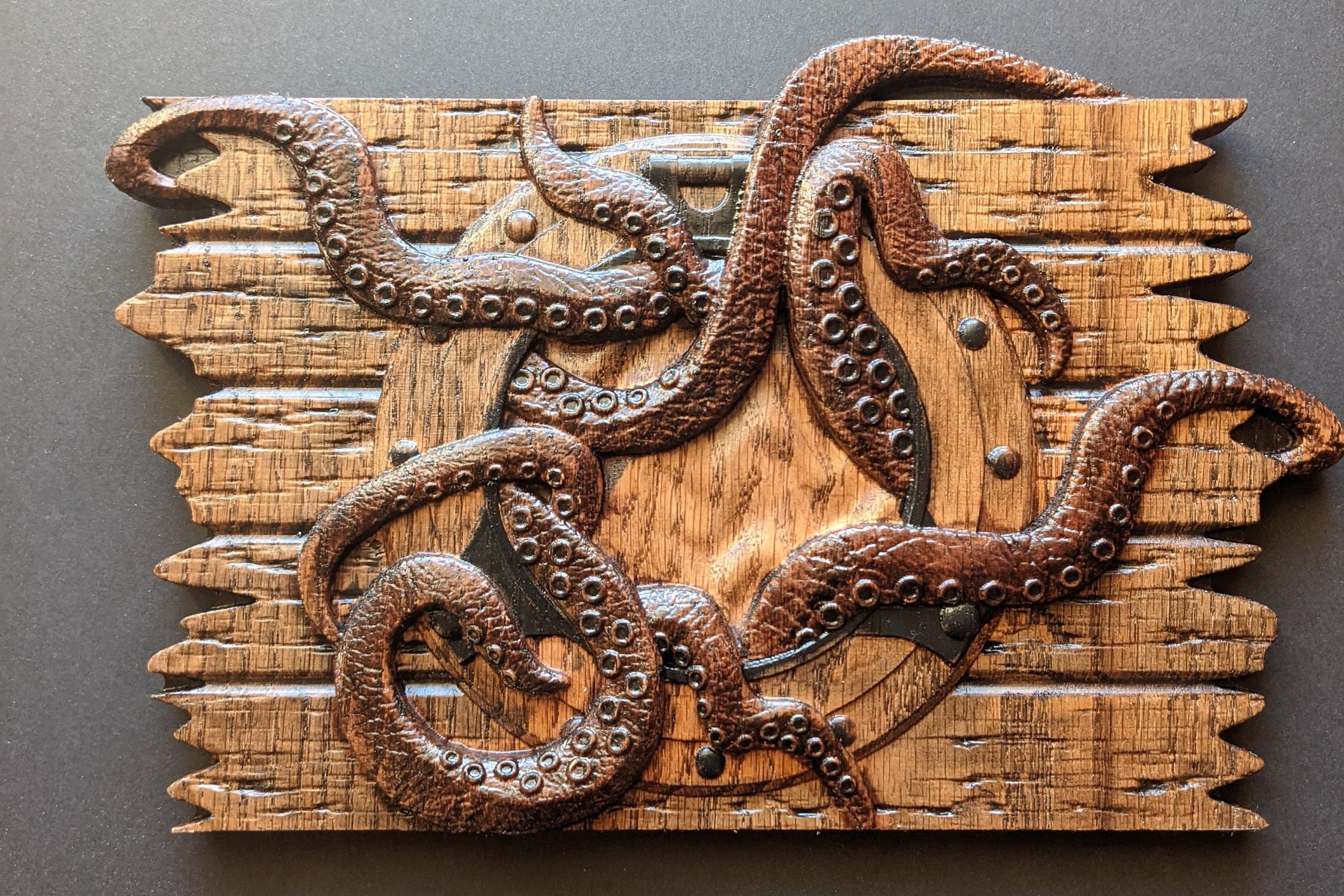 Release the Kraken Octopus Carving Carving Octopus Wood Art Art Wall ...