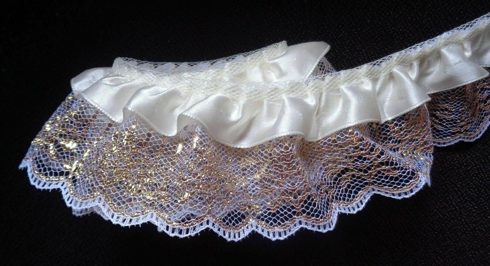 Satin Floral Ruffle Lace Trim 2 Inch Wide Select Color/selling - Etsy