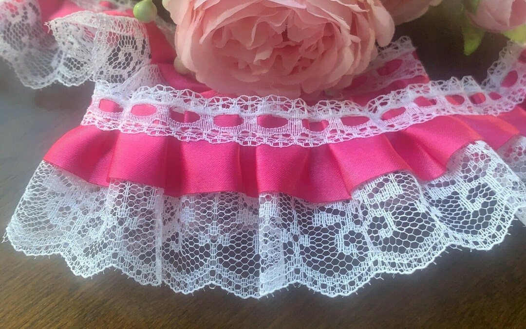 1 1/2 Inch Wide or 2 Inch Wide Ruffled Lace Trim Price for 1 Yard - Etsy