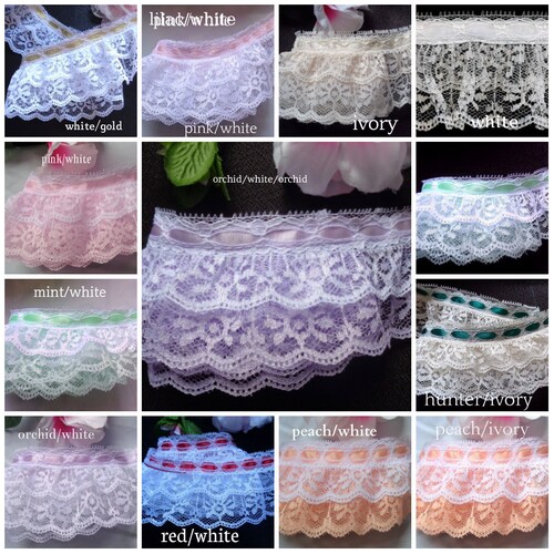 Ruffle Lace Trim 1 Selling by the Yard/ Select Color - Etsy