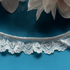 Ruffled White Lace 1 Inch Wide Price per Yard - Etsy