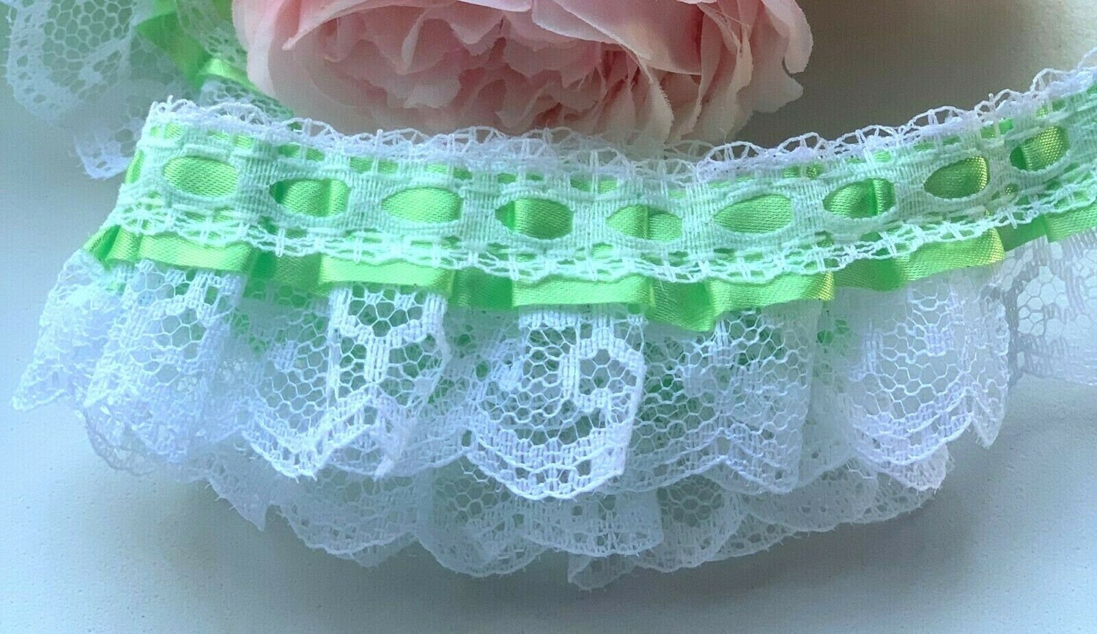 1 1/2 Inch Wide or 2 Inch Wide Ruffled Lace Trim Price for 1 - Etsy