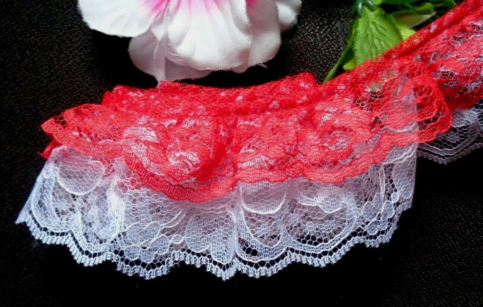 2 Inch Wide Gathered Lace Combo Select Color Price for 1 Yard | Etsy