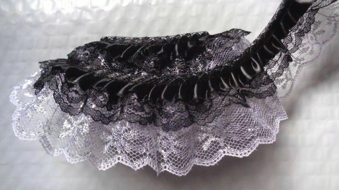 Satin Floral Ruffle Lace Trim 2 Inch Wide Select Color/selling - Etsy