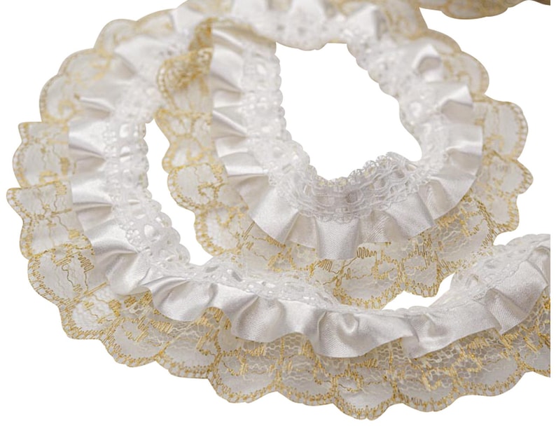 1 1/2 Inch Wide or 2 Inch Wide Ruffled Lace Trim Price for 1 - Etsy