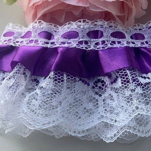 1 1/2 Inch Wide or 2 Inch Wide Ruffled Lace Trim Price for 1 Yard - Etsy