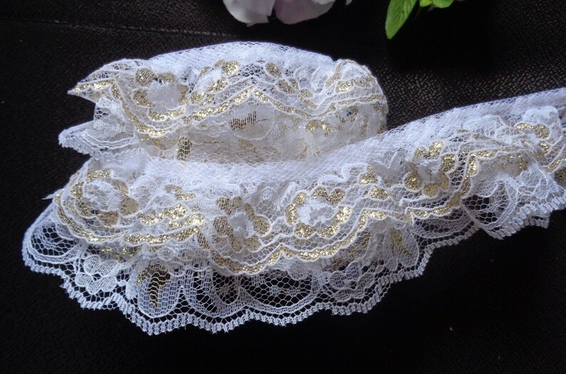 2 Inch Wide Gathered Lace Combo Select Color Price for 1 Yard | Etsy