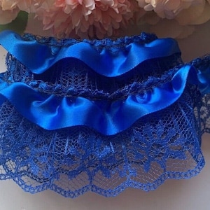 Satin Floral Ruffle Lace Trim 2 Inch Wide Select Color/selling by the ...