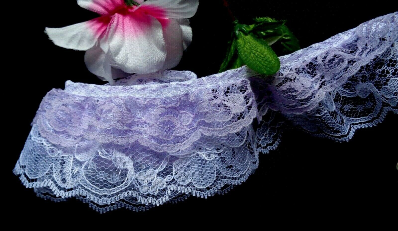 2 Inch Wide Gathered Lace Combo Select Color Price for 1 Yard | Etsy