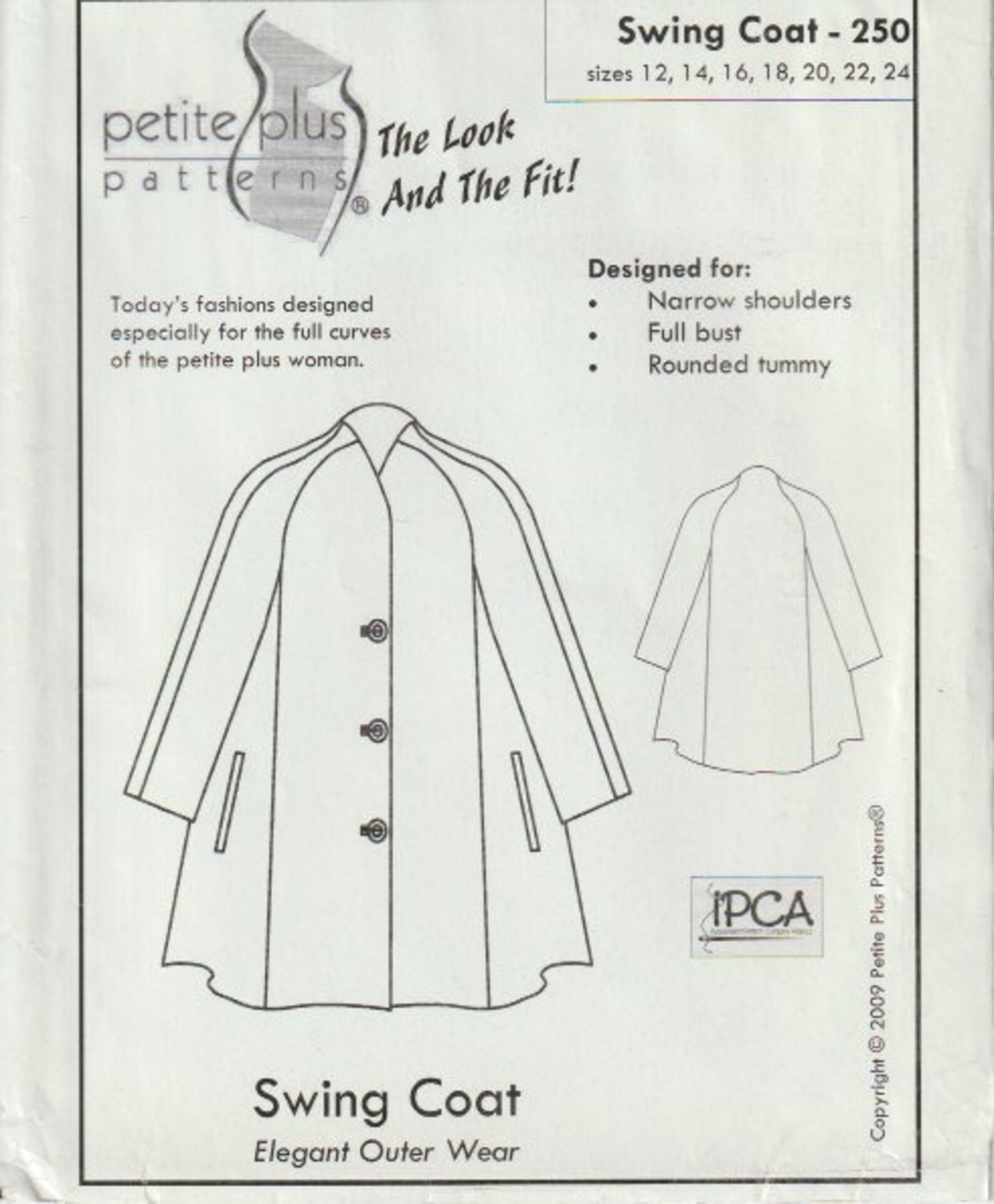Petite Plus 250 Swing Coat Elegant Outer Wear Narrow Shoulders - Etsy