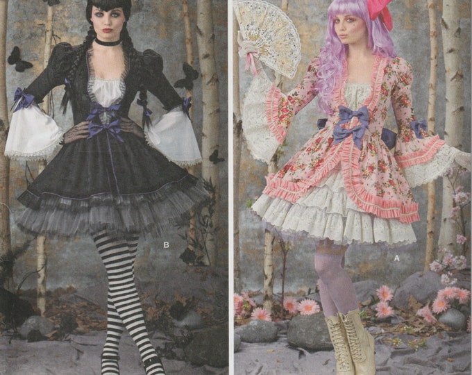 Simplicity 1300 Misses' Gothic Lolita Costumes With Overdress and Skirt ...