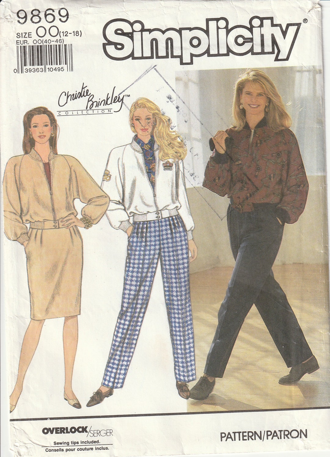 Vtg 90's Simplicity 9869 Misses' Pants, Skirt and Jacket or Top ...