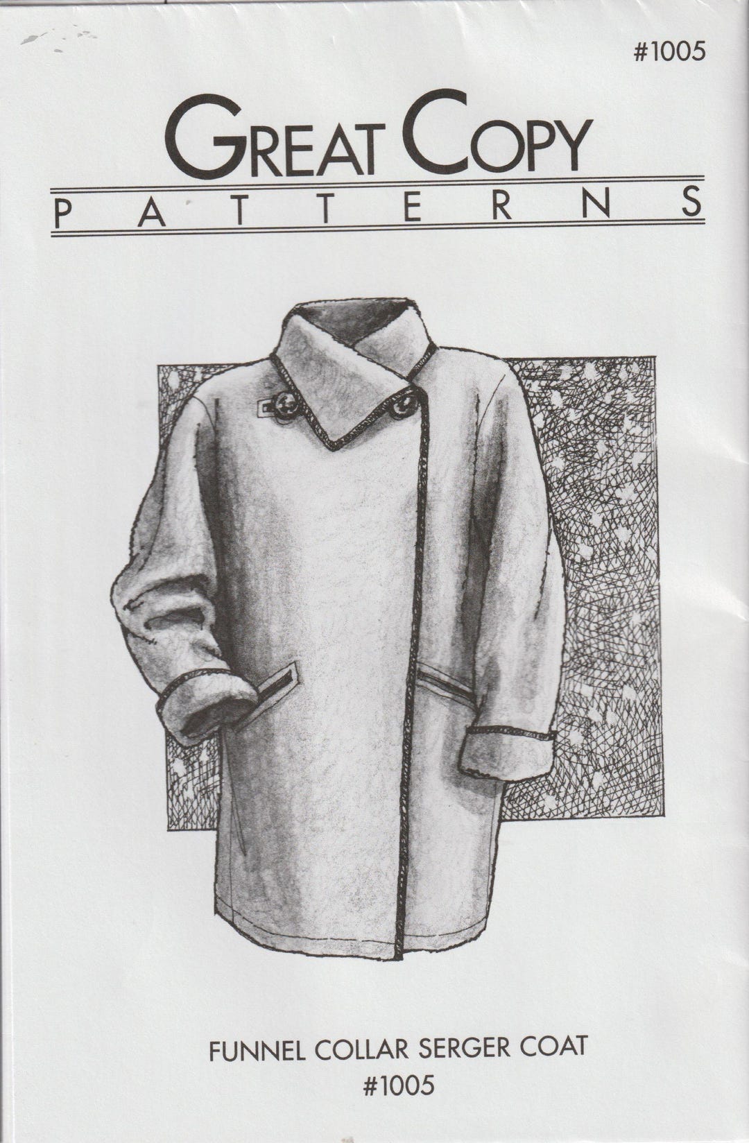 Great Copy Patterns 1005 Funnel Collar Serger Coat Sewing Pattern Size ...