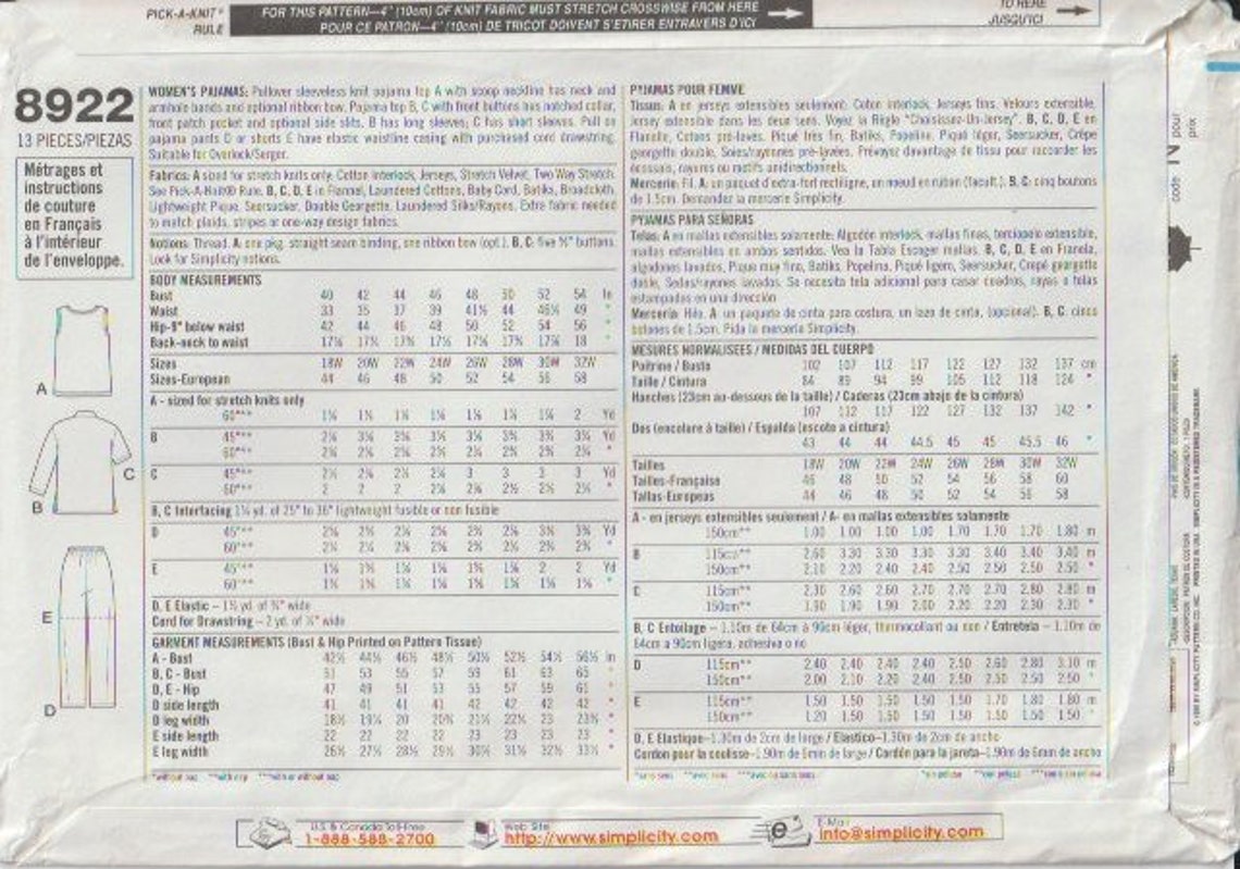 Women's Pajama's Pullover Top, Sleeve Variation, Pants, Shorts Easy to ...