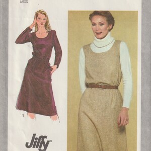 Simplicity 9601 Misses' Pullover Dress or Jumper Vtg 1980 Scoop Neck ...