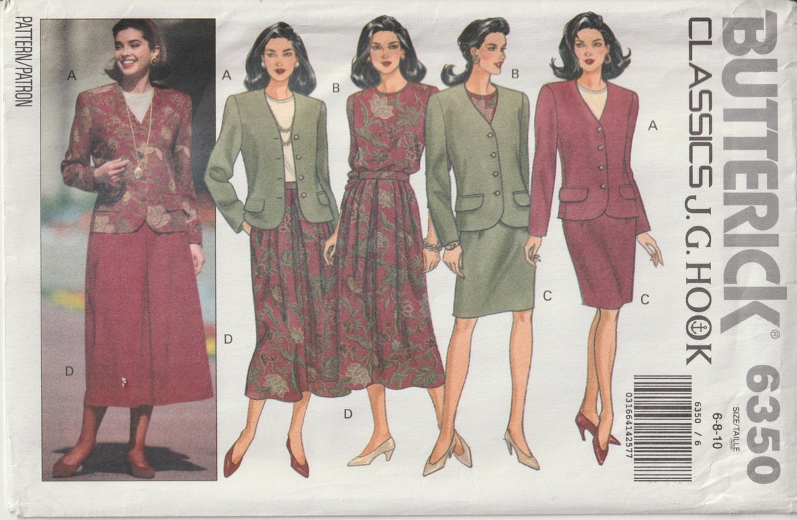 Butterick 6350 Misses Unlined Above Hip Jacket Loose Fitting - Etsy