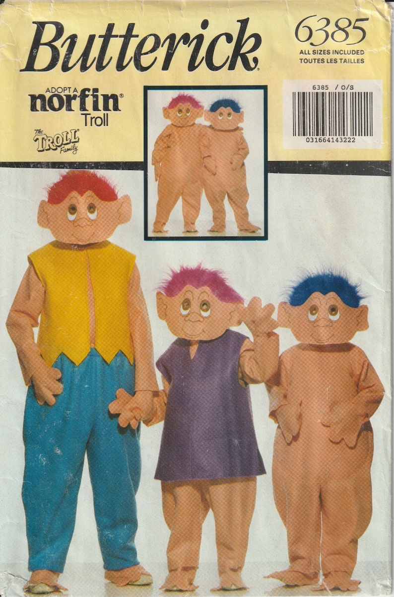 Children Boys and Girls Troll Halloween Costume Jumpsuit Dress Spats ...