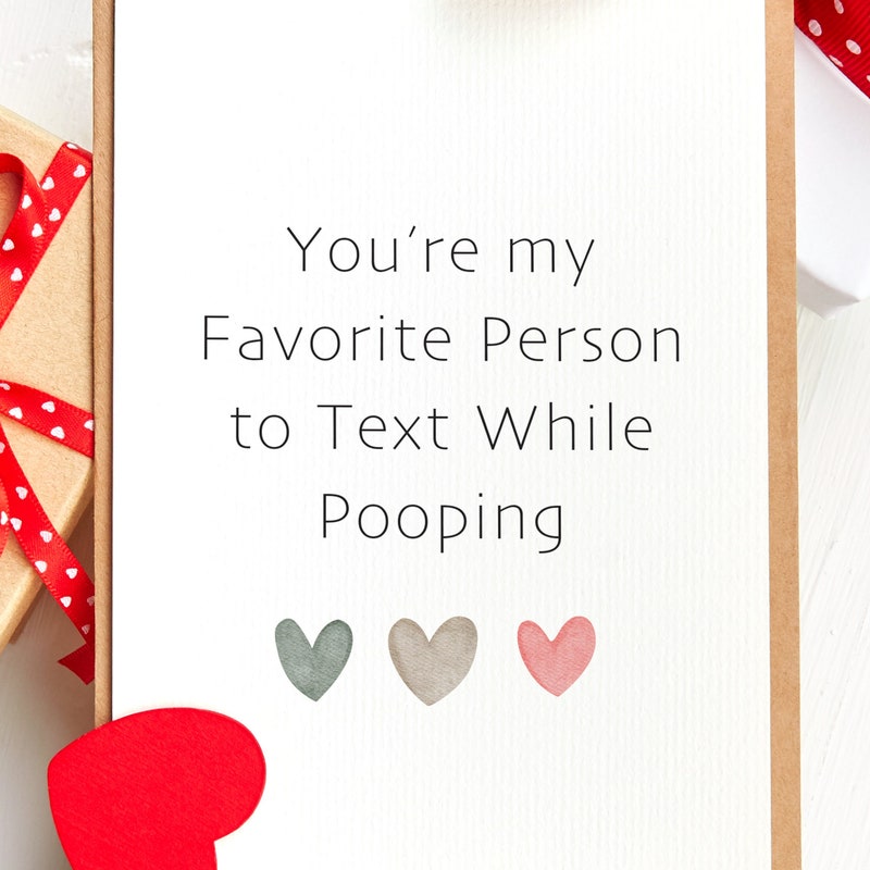 Valentines Card Poop - Etsy