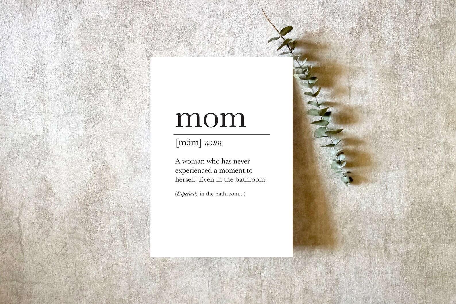 Funny Card for Mom Mothers Day Card Birthday Card for Mom Definition of ...