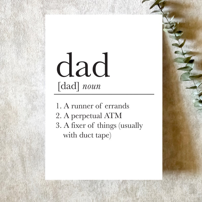 Funny Card for Dad | Fathers Day Card | Birthday Card for Dad | Gift ...