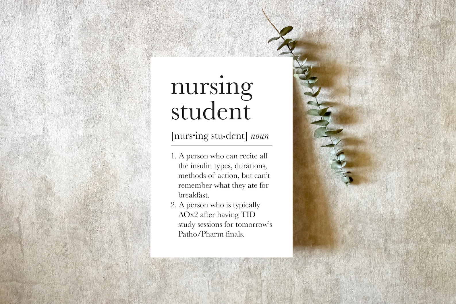 Nursing Student Card | Funny Nursing Student Gift | New Nurse Gift ...