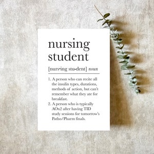 Nursing Student Card | Funny Nursing Student Gift | New Nurse Gift ...