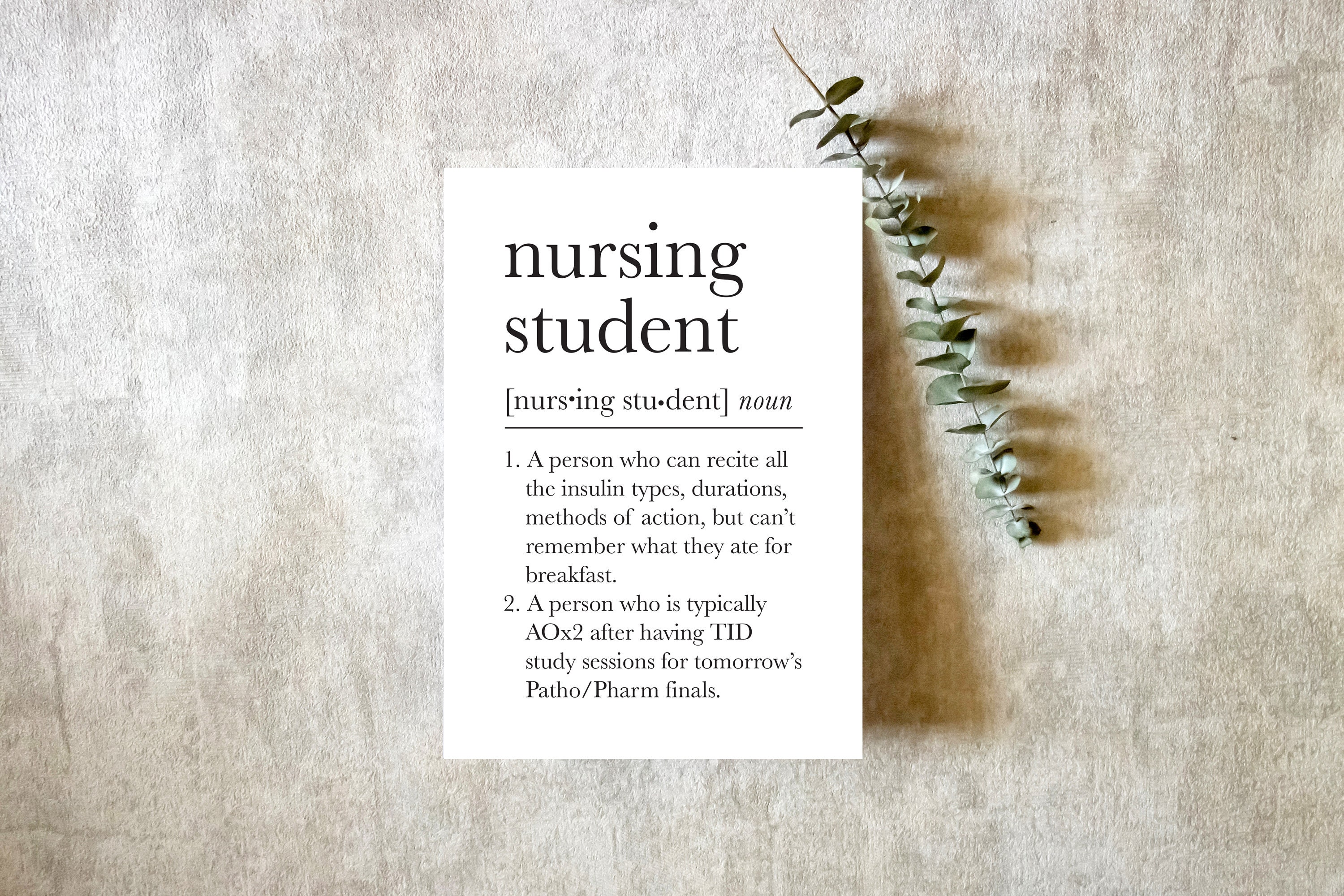 Nursing Student Card | Funny Nursing Student Gift | New Nurse Gift ...