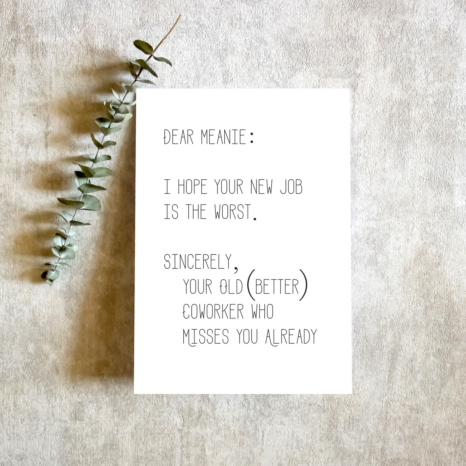 Funny Coworker Miss You Card Sarcastic Coworker Card Funny - Etsy