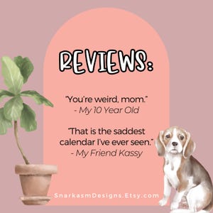 2025 Funny Desk Calendar Dark Humor Gift | Sarcastic Desk Dog Calendar ...