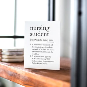 Nursing Student Card | Funny Nursing Student Gift | New Nurse Gift ...