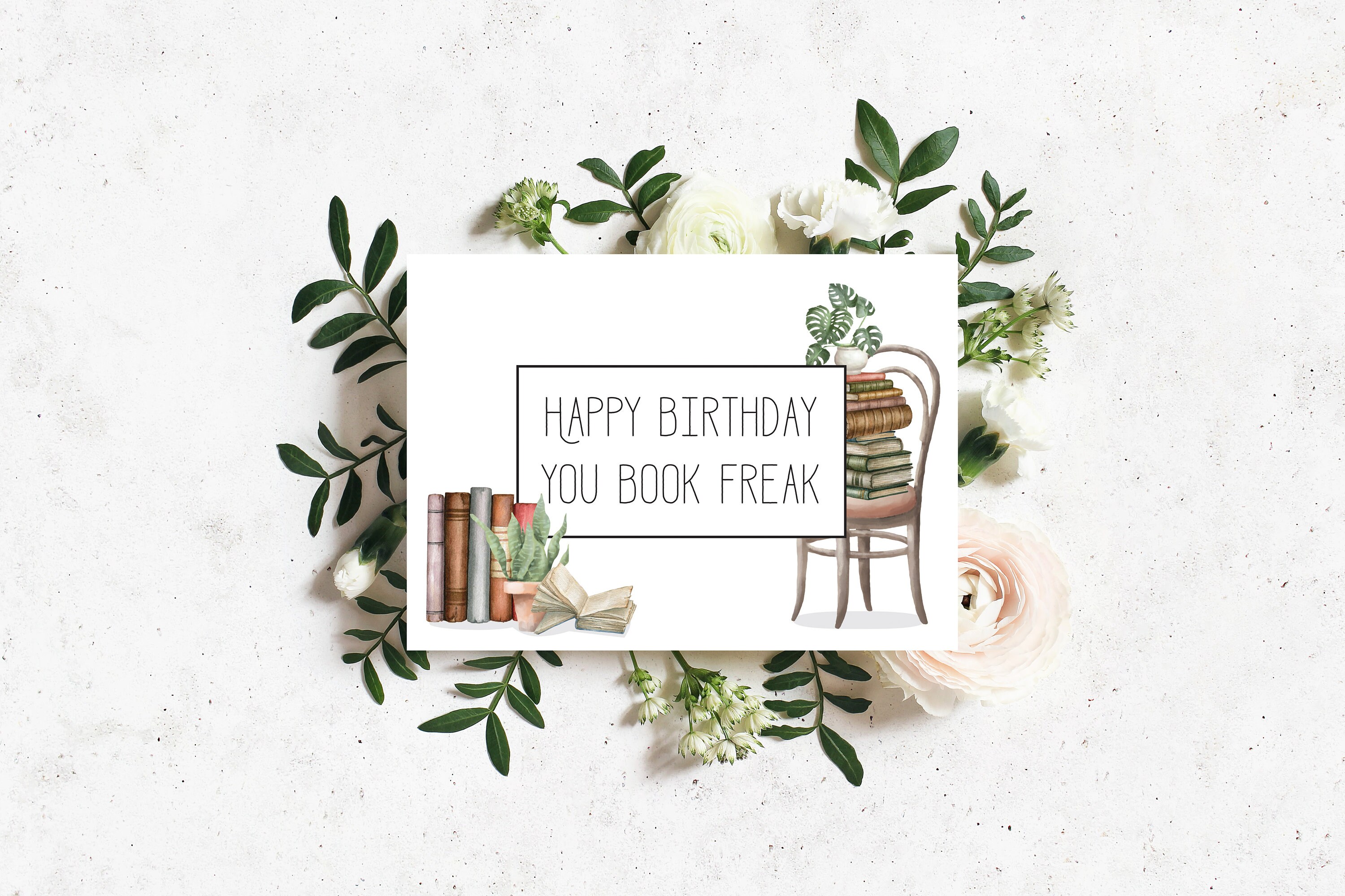 Funny Birthday Card Book Lover Gift Book Nerd Gift Card for Mom Happy ...