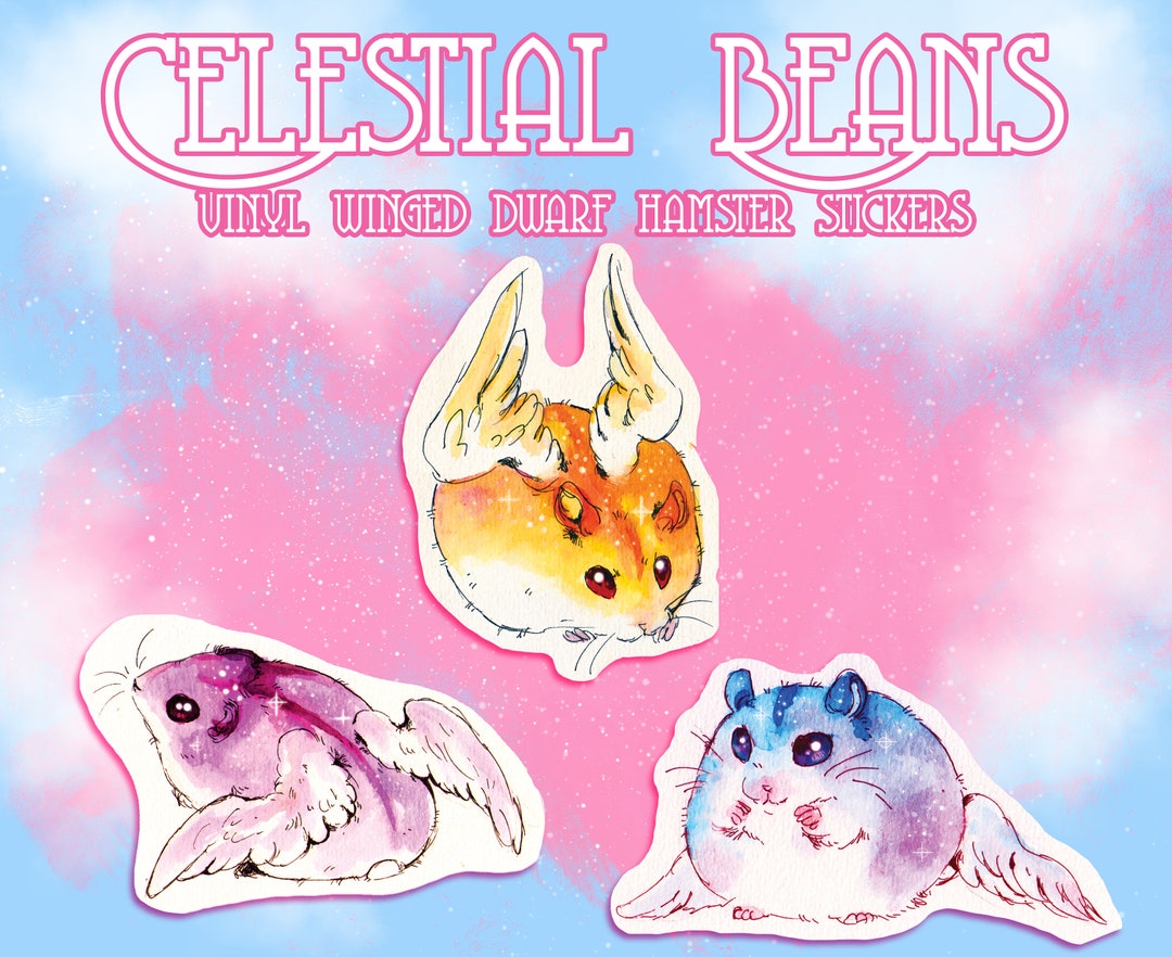 Angelic Dwarf Hamsters / Celestial Beans STICKERS - Etsy