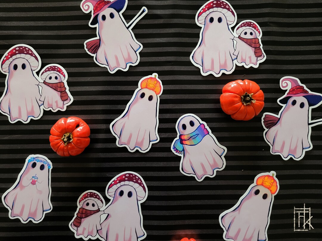 Spooky Friends Stickerset - Matte or Glitter Stickers - Etsy