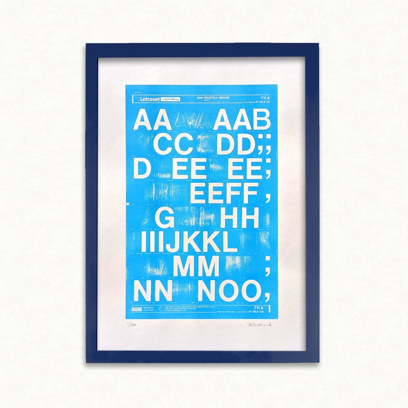 Blue Typography - Etsy