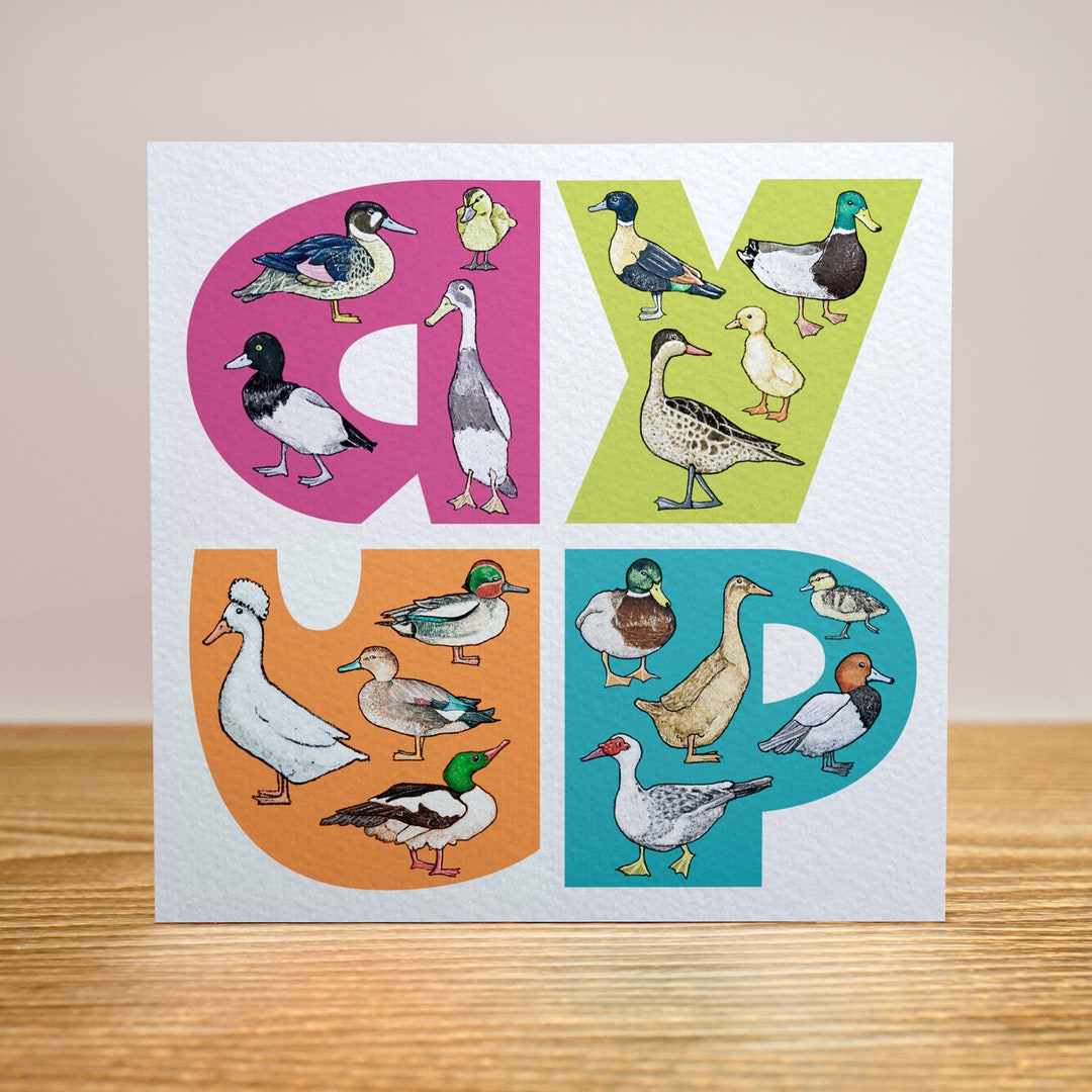Ay-up Mi Duck Greetings Card⎪east Midlands Slang⎪blank Inside⎪any ...