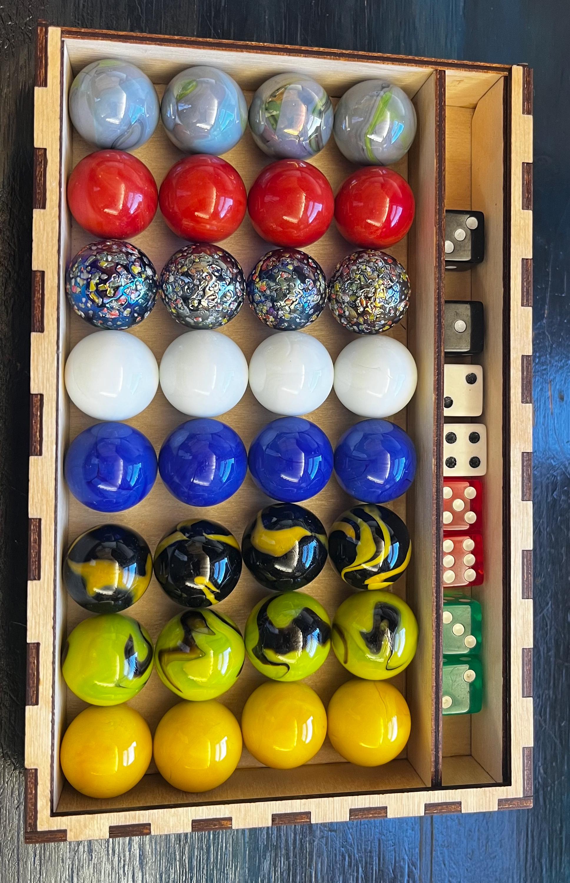 Hand-made Wooden Slide Top Storage Box for Your Aggravation Game Pieces ...
