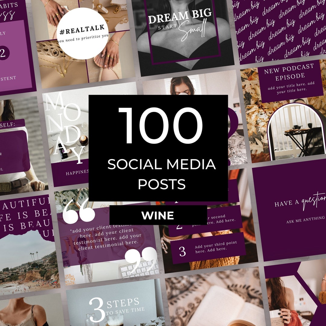 Social Media Post Templates | Canva Template | INSTANT DOWNLOAD ...