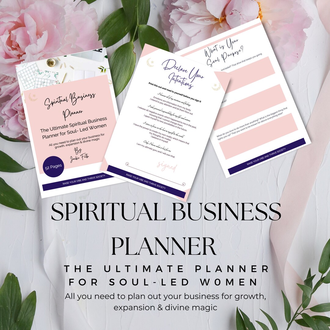 Spiritual Business Planner, Printable Planner, Daily to Do List for ...