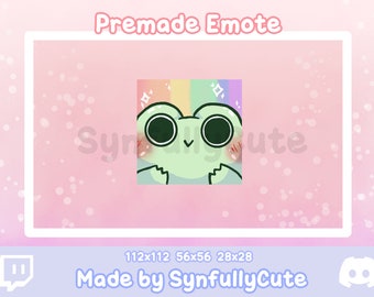 Rainbow Pride Frog Chibi Emote for Twitch/discord - Etsy