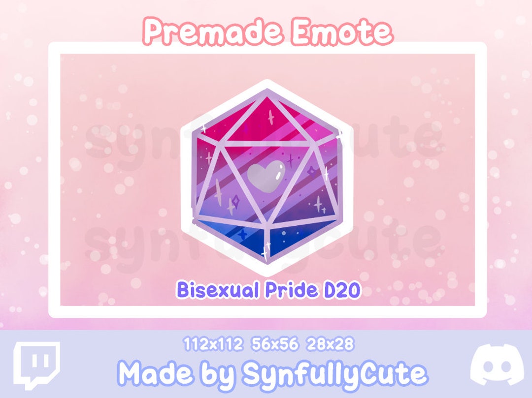 Premade Bisexual Bi Pride D20 Dice Emote for Twitch and Discord - Etsy