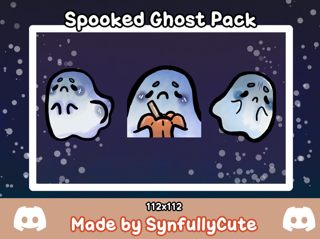 Sad & Spooked Ghost Halloween Emote Pack for Twitch and - Etsy