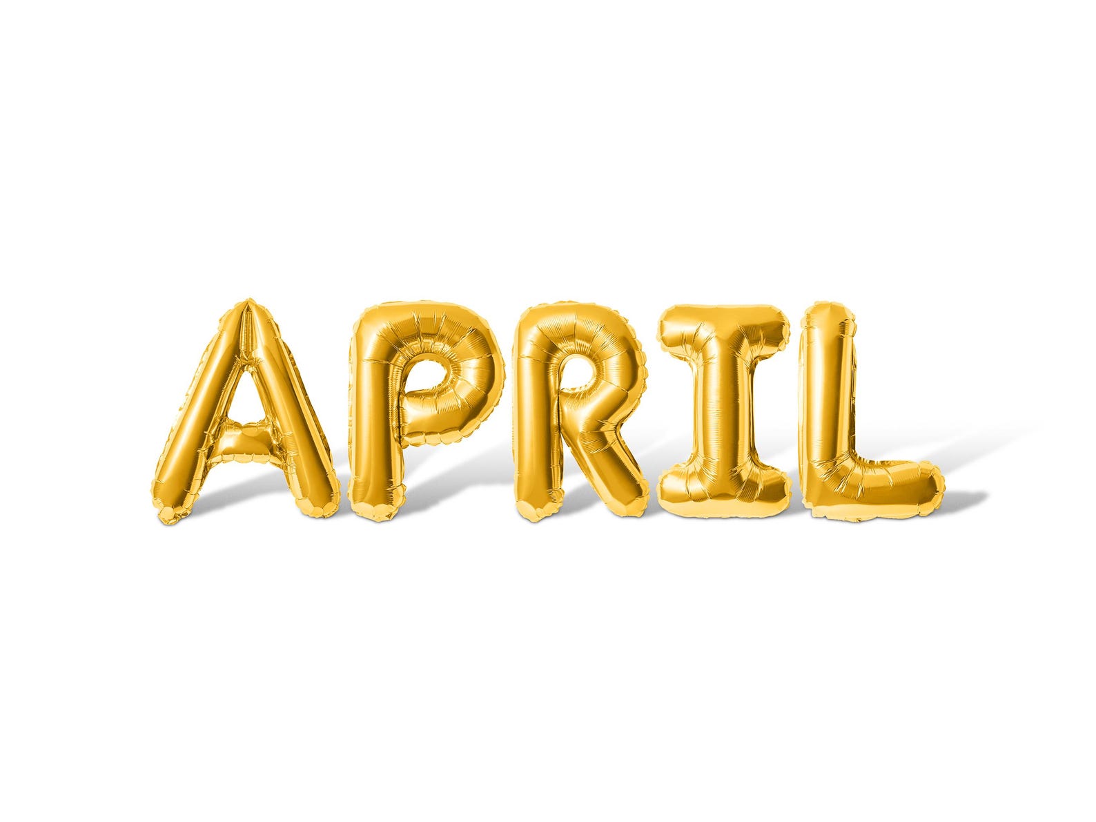 APRIL Letter Balloon Banner - 10 Color Options - April Birthday Party ...